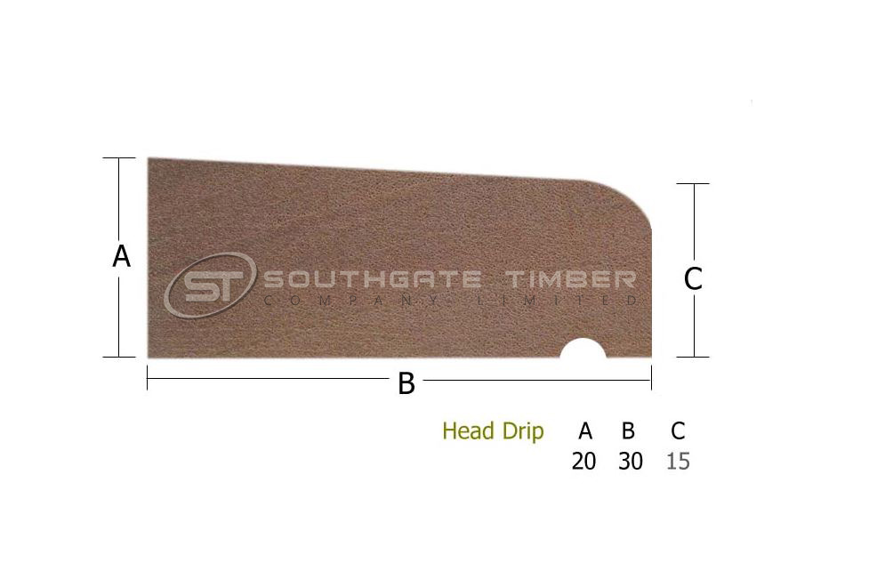 Far Eastern Hardwood 20 x 30mm Head Drip
