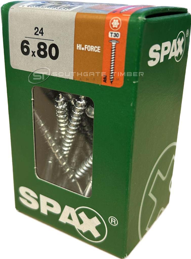 Spax WIROX 6.0 x 80mm x 24 mini pack construction screw